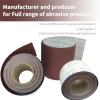 China JB5 P120 Grit Aluminum Oxide Abrasive Sanding Paper Cloth Roll 50mm X 100m for Hand for sale