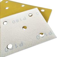 China Customized Support ODM 150mm 6 Holes Gold Alumina Sanding Disc for Car Putty Grinding for sale