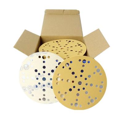 China Customized Support 6inch 17holes Hook and Loop Sanding Discs for Auto Putty Polishing for sale