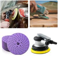 China Purple Aluminum Oxide Abrasive Multi-Holes Sand Disc Grit 40 60 80 100-1000 for Automotive for sale