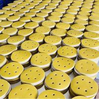 China 6inch Hook and Loop Backing Gold Alumina Sanding Disc for Professional Car Polishing for sale