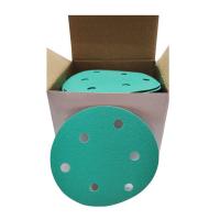 China 150mm 180 Grit Hook And Loop PET Film Backing Sanding Disc With Easy Installation for sale