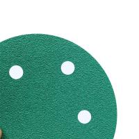 China 150mm 180 Grit Hook And Loop PET Film Backing Sanding Disc With Easy Installation for sale