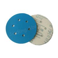 China Hook and Loop Backing Zirconia Multi-Hole Blue Film Sandpaper Disc for Circular Sanders for sale