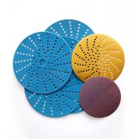 China Hook and Loop Backing Zirconia Multi-Hole Blue Film Sandpaper Disc for Circular Sanders for sale