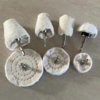 China Metal Polisher Tools Set for 6mm Shaft 6pcs Cone/Cylindrical/Mushroom Shape Cotton Wheels for sale
