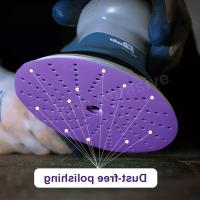 China Sticky PSA 150mm Round Sanding Disc for Woodwork Polishing Purple Color Free Samples for sale