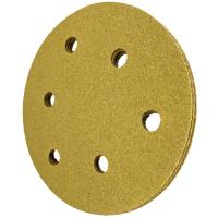 China Sanding Disc 6 Holes Yellow Sandpaper Plate for Customized Furniture Wood Metal Polishing for sale