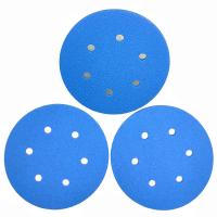 China Hook Loop Discs Polishing Blue Film Abrasive Sanding Pad for Long-Lasting Polishing for sale