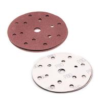 China Polishing Sanding Disc 125mm 120 Grit Hook and Ring Grinder Circular Red 5-inch 8-hole for sale