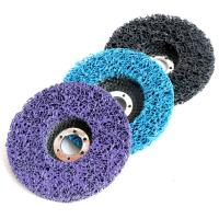China 4.5 Inch Stripping Wheel 115mm Diameter Purple Black Color Abrasive Cleaning Strip Disc for sale