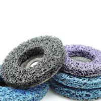 China 4.5 Inch Stripping Wheel 115mm Diameter Purple Black Color Abrasive Cleaning Strip Disc for sale