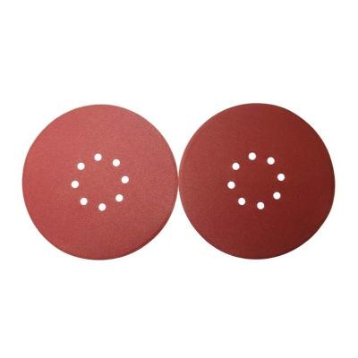 China Hook and loop backing material 215mm 8 holes 225mm sanding disc for drywall sandpaper disc for sale