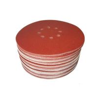 China Hook and loop backing material 215mm 8 holes 225mm sanding disc for drywall sandpaper disc for sale