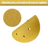 China Automotive Grinding Sandpaper with Yellow Flocking Round Sanding Disc and Hook Loop for sale