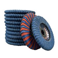 China Metal Grinding Flap Disc Wheel with Aluminum Oxide Max Speed 13000rpm Grain 40 -600 for sale