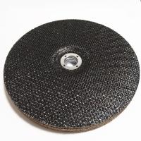 China Flap Disc Abrasive Tools with 2 Metal Rings and Black 107 Fiberglass Backing Plate Pad for sale