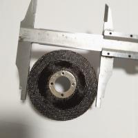 China Flap Disc Abrasive Tools with 2 Metal Rings and Black 107 Fiberglass Backing Plate Pad for sale