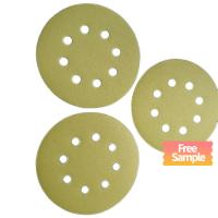 China Hook Loop Discs 6 inch Yellow Round Sanding Disc for Professional Automotive Grinding for sale