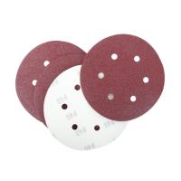 China 150mm 8 hole purple orbital sanding disc for D weight paper grit 40-2000 long-lasting for sale