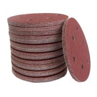 China 5 Inch Gold Aluminum Oxide Abrasive Orbital Sanding Disc Sandpaper for Polishing Needs for sale