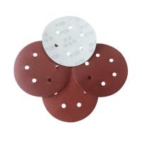 China 5 Inch Gold Aluminum Oxide Abrasive Orbital Sanding Disc Sandpaper for Polishing Needs for sale