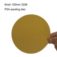China PSA Adhesive 5 Inch Yellow Sandpaper with Sticky Backing 100pcs/pack Grit 40-2000 for sale