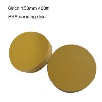 China PSA Adhesive 5 Inch Yellow Sandpaper with Sticky Backing 100pcs/pack Grit 40-2000 for sale