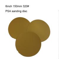 China PSA Adhesive 5 Inch Yellow Sandpaper with Sticky Backing 100pcs/pack Grit 40-2000 for sale