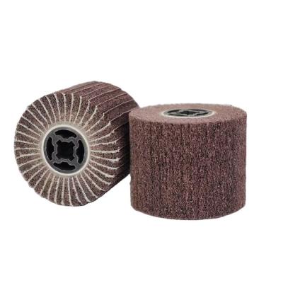 China Aluminum Non Woven Flap Abrasive Wire Drawing Wheel for Smooth and Precise Polishing for sale