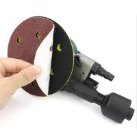 China 150mm 17 Holes Abrasive Sandpaper Disc with Hook Loop Backing Red Grit Size 24 -1000 for sale