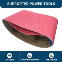 China OEM 10Pcs Ceramic Belt Sanding Paper for Wood Floor Grinding and Polishing for sale