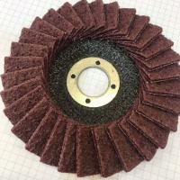 China 4 1/2 inch Non Woven Nylon Flap Disc with Fiberglass Backing Pad Gray Nylon Material for sale