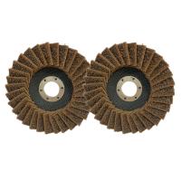China 4 1/2 inch Non Woven Nylon Flap Disc with Fiberglass Backing Pad Gray Nylon Material for sale