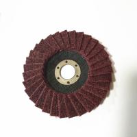 China 4 1/2 inch Non Woven Nylon Flap Disc with Fiberglass Backing Pad Gray Nylon Material for sale