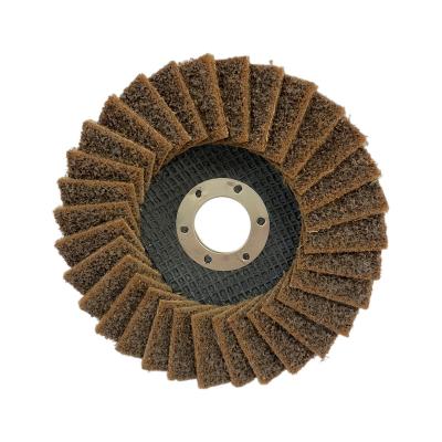 China Surface Conditioning Non-woven Flap Disc with Flat Shape and T27 Flat Center 115x22mm for sale