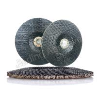 China 7-13 Layers Flap Disc Fiberglass Backing Plate with 90mm Round Shape and 2 Metal Rings for sale