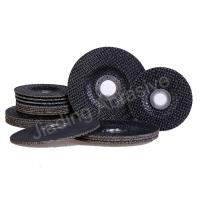 China 7-13 Layers Flap Disc Fiberglass Backing Plate with 90mm Round Shape and 2 Metal Rings for sale