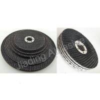 China 7-13 Layers Flap Disc Fiberglass Backing Plate with 90mm Round Shape and 2 Metal Rings for sale