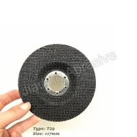 China 7-13 Layers Flap Disc Fiberglass Backing Plate with 90mm Round Shape and 2 Metal Rings for sale