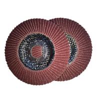 China 25X18MM Fiberglass Backing Pad Flexible Aluminum Oxide Flap Disc for Metal Grinding for sale