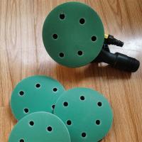 China 5 Inch Sandpaper Green Water Proof Sanding Paper Abrasive for Customized Size for sale