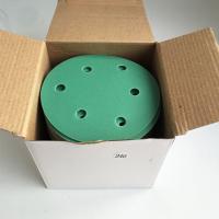 China 5 Inch Sandpaper Green Water Proof Sanding Paper Abrasive for Customized Size for sale