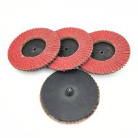 China Red 2inch Flexible Mini Flap Disc for Grinding and Polishing Quick Change Disc Male Type R Threaded for sale
