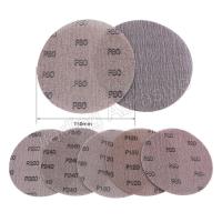 China 5 Inch Hook Loop Sanding Discs for Metal Wood Steel Red Assort Grit Dust Free Abrasive for sale
