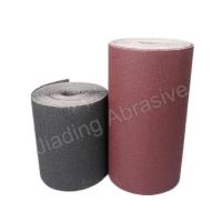 China Red 46*50M Jumbo Sandpaper Aluminum Oxide Emery Sanding Belt Emery Abrasive Cloth Rolls for sale