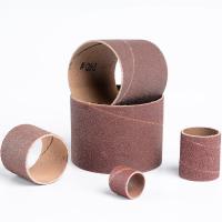 China Red Aluminum Oxide Polishing Sand Paper Spindle Sanding Sleeves Bands for Nail Drill Bits for sale