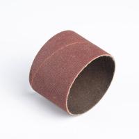 China Red Aluminum Oxide Polishing Sand Paper Spindle Sanding Sleeves Bands for Nail Drill Bits for sale