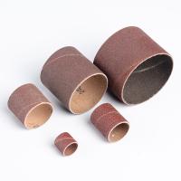 China Smooth Red Aluminum Oxide Spindle Sanding Drum Sleeves Set with Hook and Loop Backing for sale