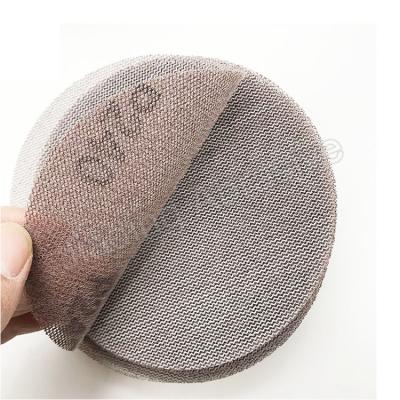 China Aluminum Oxide Abrasive 6 Inch Mesh Sanding Discs Hook and Loop 80 100 120 150 320 Grit for sale